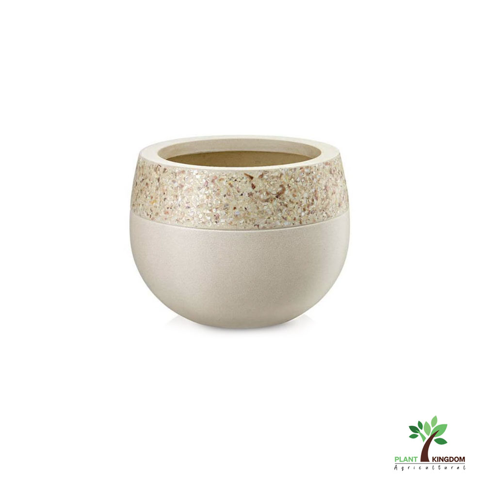 Egg Polystone Ocean Pot - Plant Kingdom UAE