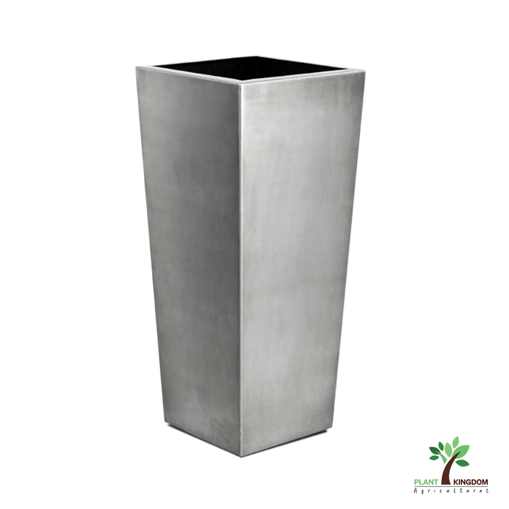 Elegant Square Stainless-Steel Pot - Plant Kingdom UAE